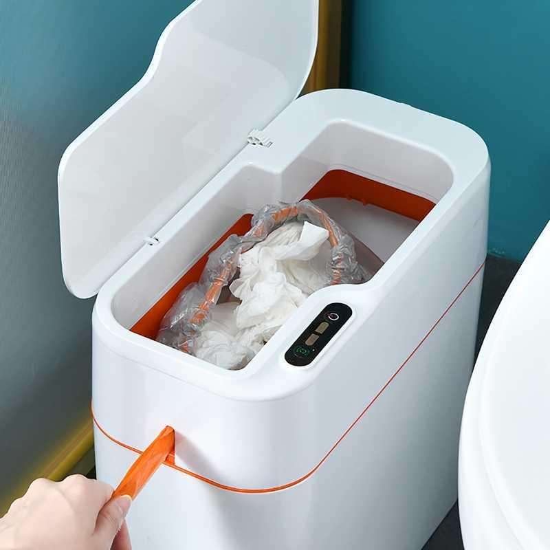 Jual Zlean Tempat Sampah Pintar Smart Trash Motion Sensor Waterproof ...