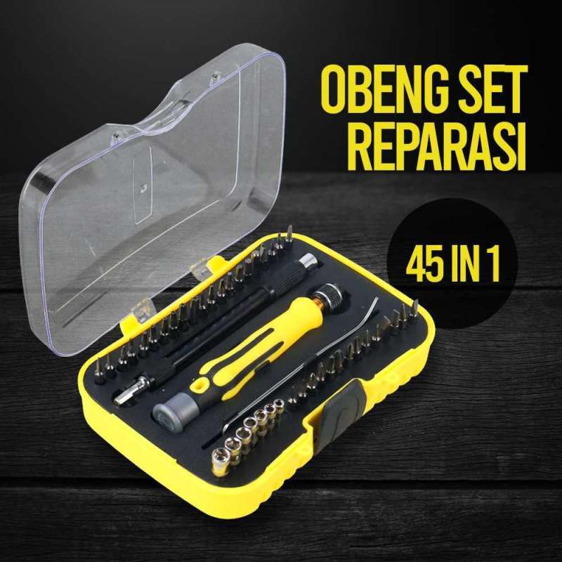 Jual Obeng Set Reparasi 45 In 1 6093 Obeng Satuan Baut Buat Buka Alat Serba Untuk Pasang Ukir ...