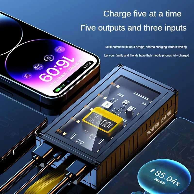 Jual Transparent Mecha Power Bank Fast Charging Multi Usb Port 20000mah ...