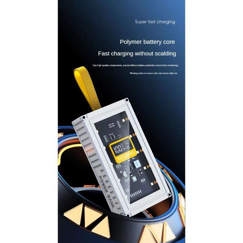 Jual Transparent Mecha Power Bank Fast Charging Multi Usb Port 20000mah ...