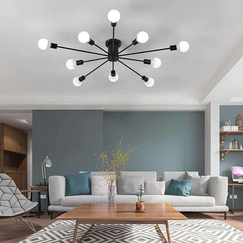 Jual Matcher Fitting Lampu Plafon Led Minimalis Retro Cabang 10 E27 ...