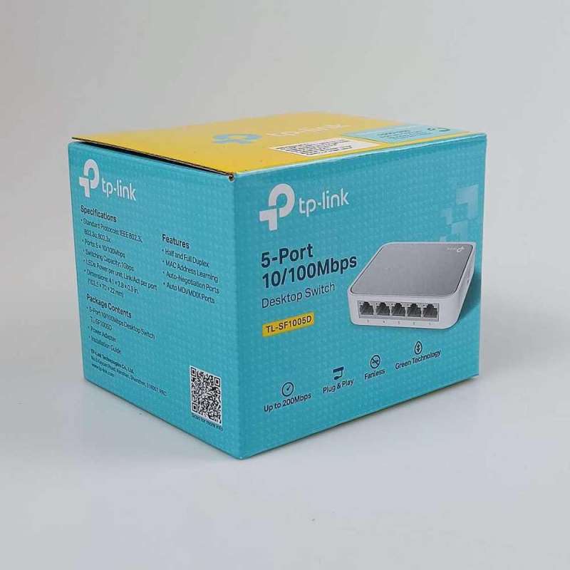 Jual Desktop Switch 5-port 10/100mbps Tl-sf1005d Switch Bekas Converter ...