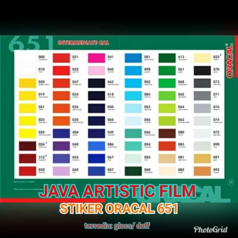 Promo Sticker Stiker Kaca Warna Oracal 651 Diskon 23% Di Seller Tokoelektronik - Sukamanah, Kota ...