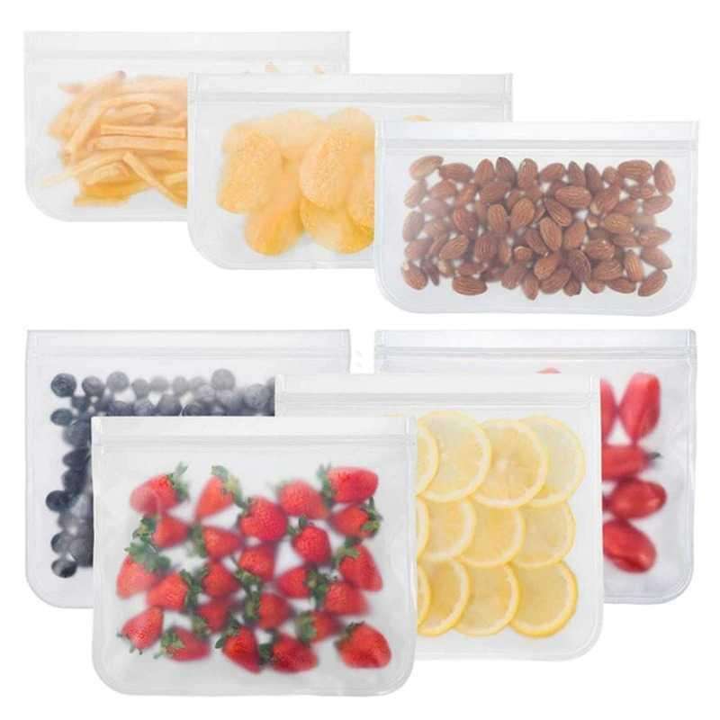 Jual Kantong Plastik Organizer Makanan Silikon Food Bag Ziplock B0271 ...