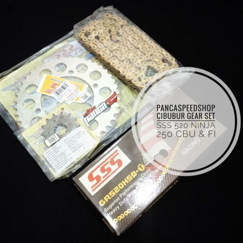 Promo Gir Gear Set Sss 520 Ninja 250 Cbu Fi Rantai Gold Sss Hsbt Diskon 23% Di Seller Medantama ...