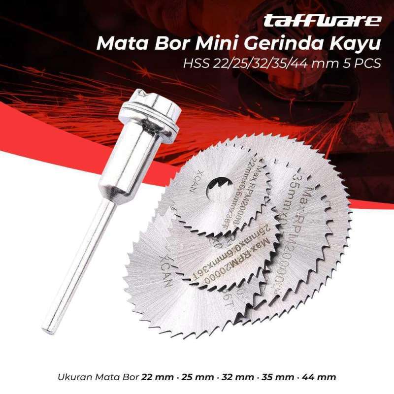 Jual Mata Bor Mini Gerinda Kayu Hss 22/25/32/35/44 Mm 5 Pcs 58686 Bor ...