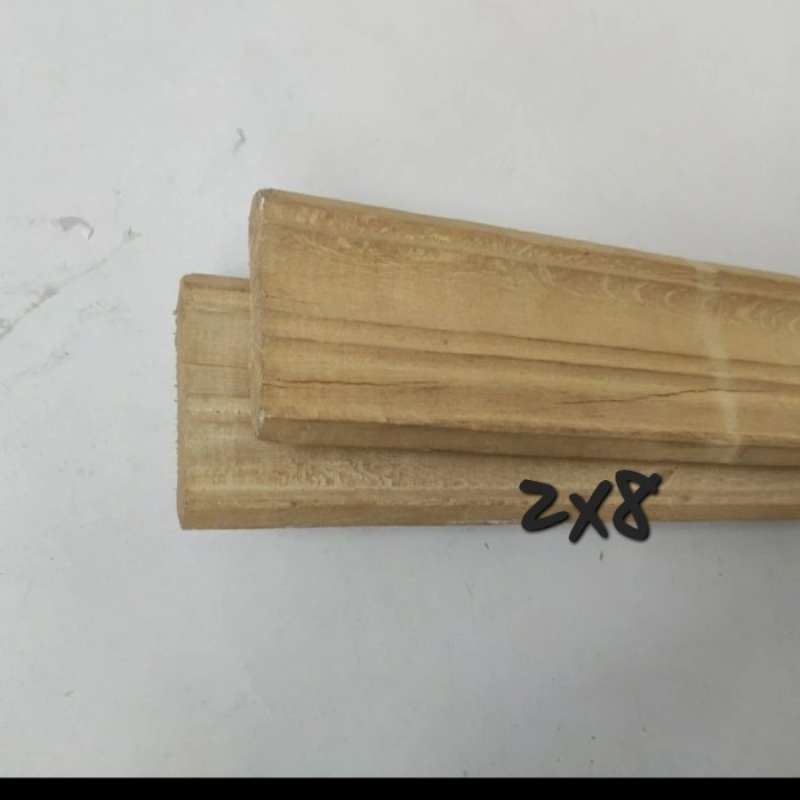 Jual List Lis Profil Plafon Siku Kayu Panjang 3 Meter 3m - 2 X 10 Cm Di ...