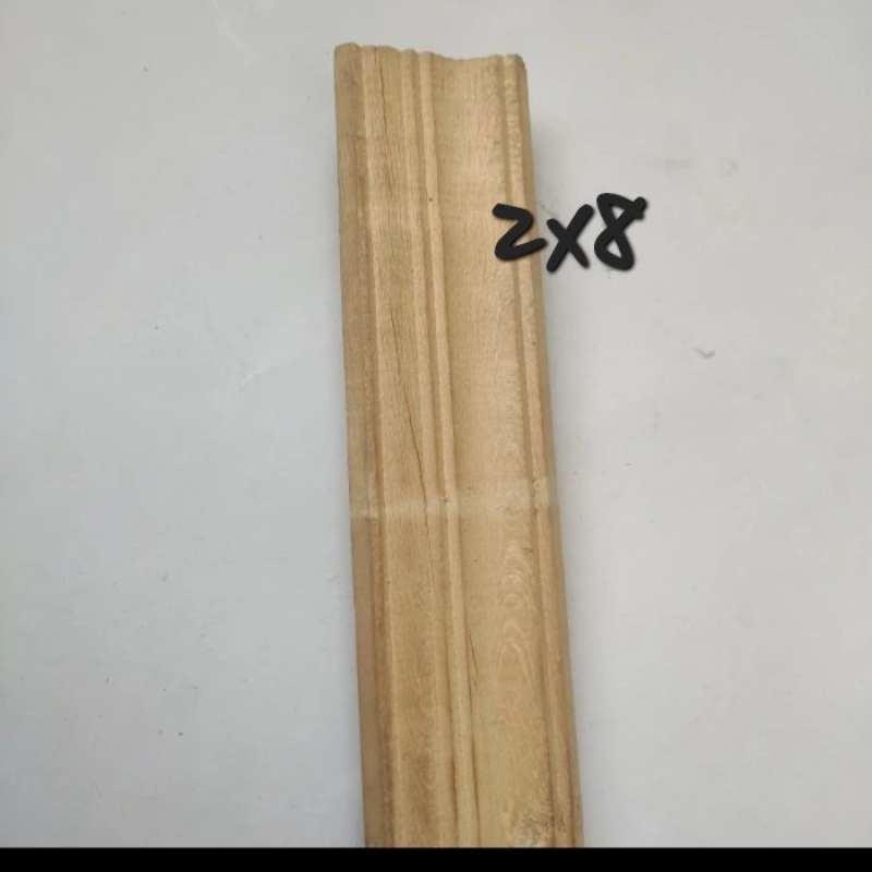 Jual List Lis Profil Plafon Siku Kayu Panjang 3 Meter 3m - 2 X 10 Cm Di ...