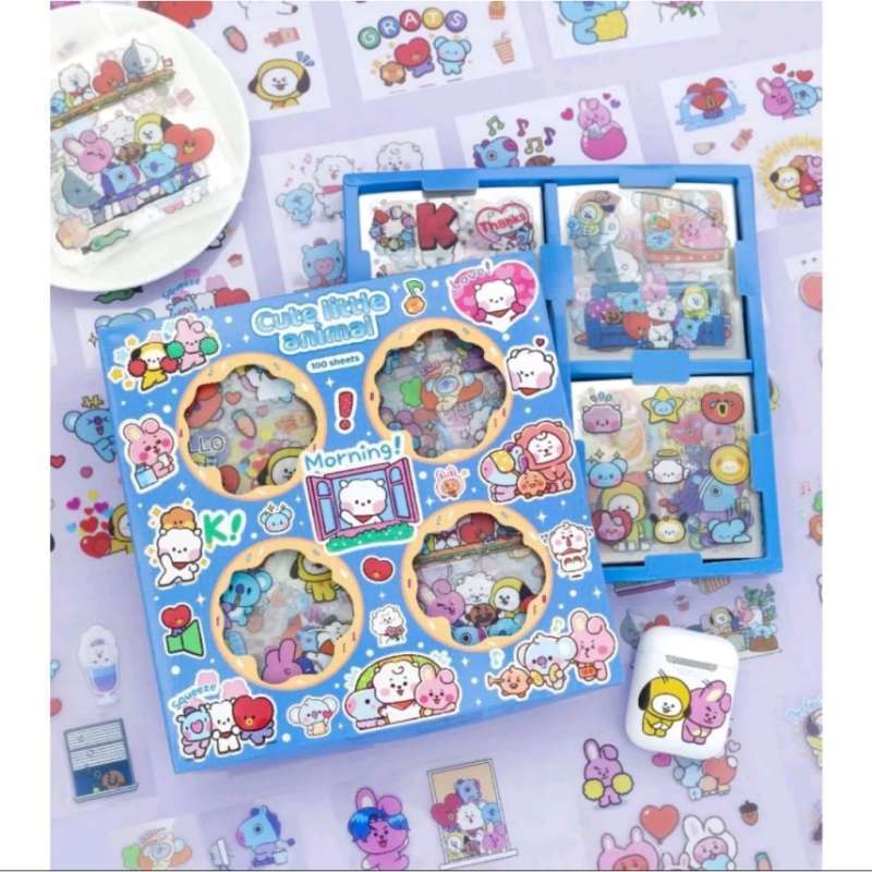 Promo Sticker Bts Kpop Lucu Viral Aesthetic Stiker Botol Buku Hp Diary ...