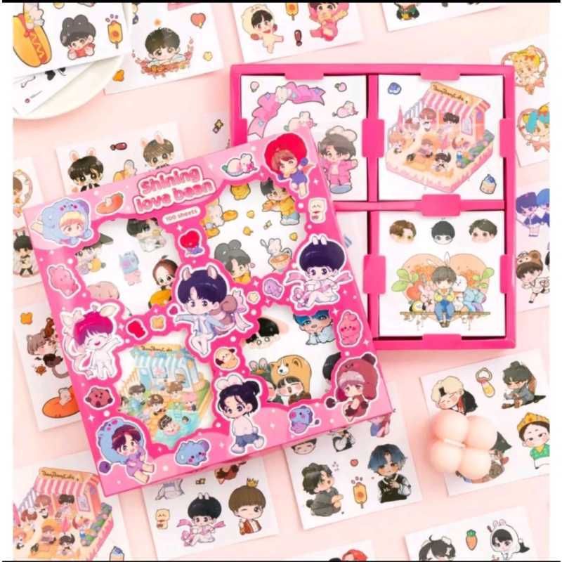 Promo Sticker Bts Kpop Lucu Viral Aesthetic Stiker Botol Buku Hp Diary ...