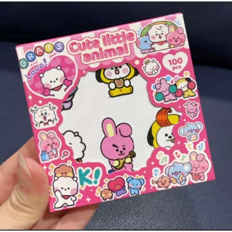 Promo Sticker Bts Kpop Lucu Viral Aesthetic Stiker Botol Buku Hp Diary ...