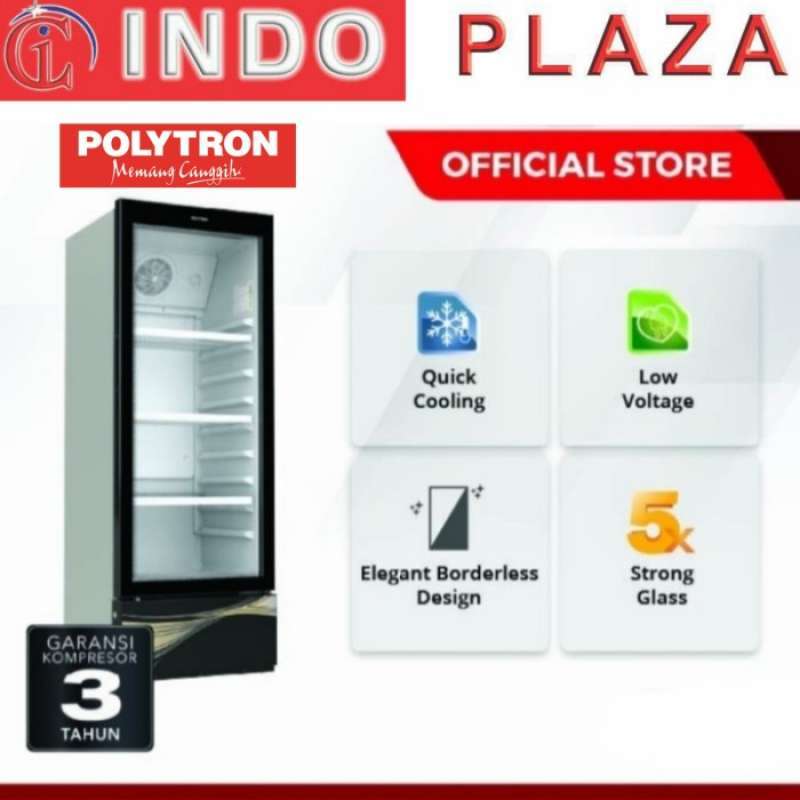 Jual Polytron Showcase 180 Liter Scn 187 Borderless - Merah Di Seller ...