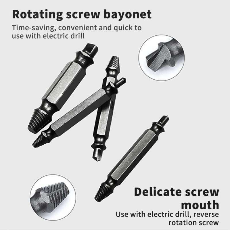 Jual Dizainlife Set Mata Bor Extractor Broken Screw Remover 5 Pcs Tl105 ...
