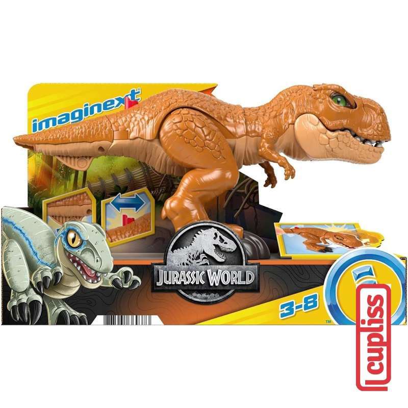 Jual Fisher Price Hfc04 Imaginext Jurassic World Thrashin Action T Rex ...