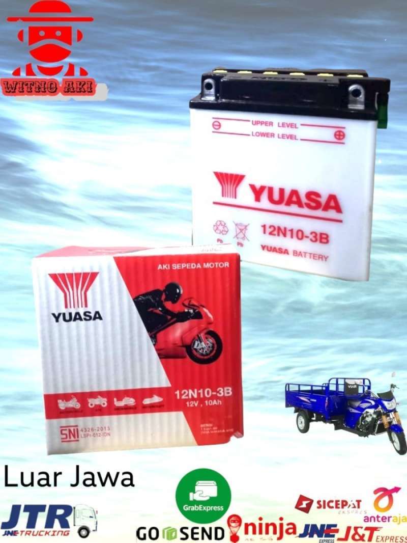 Promo Aki Yuasa 12n10-3b Binter Mercy (basah) 12v 10ah Diskon 33% Di ...