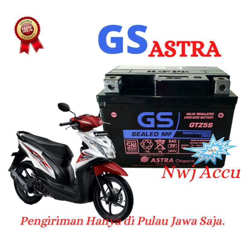 Promo Aki Motor Honda Beat Scoopy Spacy Genio Gtz5s Gtz4v Gs Astra ...