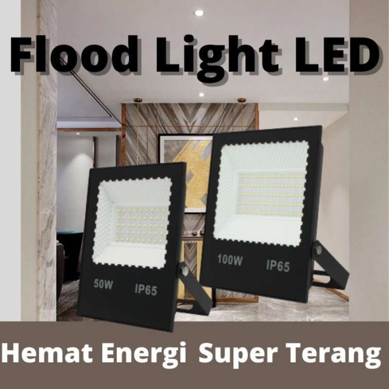 Promo Lampu Sorot Tembak Flood Light Led 50w/100w Outdoor - 50w, 3000k - 3000k 100w Diskon 50% ...