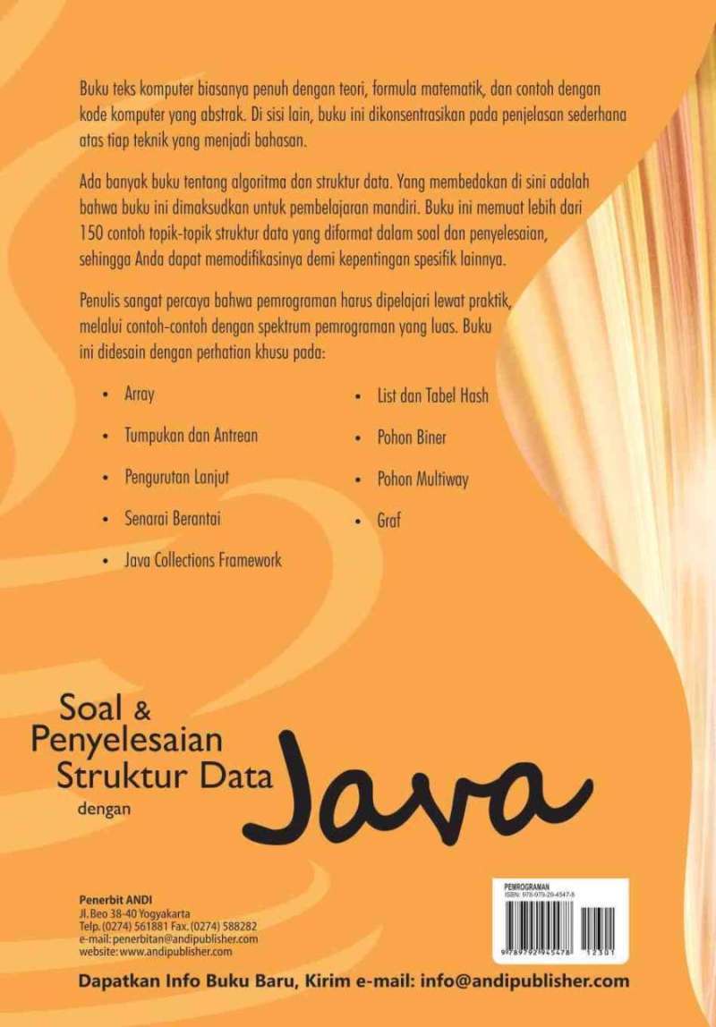 Jual Buku Soal Dan Penyelesaian Struktur Data Dengan Java+cd Di Seller Buku Id - Karang Tengah ...