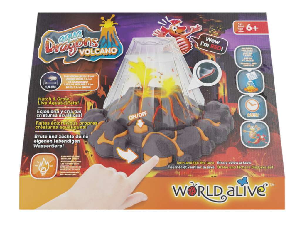 Promo Aqua Dragons Red Volcano With Flickering Lava Led Light Up Base ...
