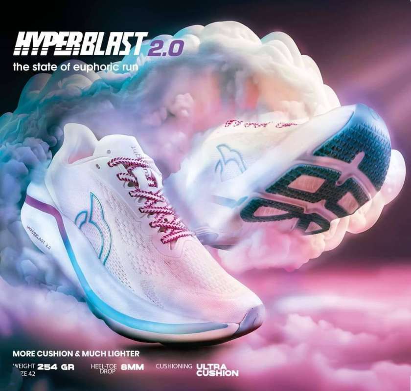 Promo Ortuseight Hyperblast 2.0 White Cyan Sepatu Running Ortuseight ...