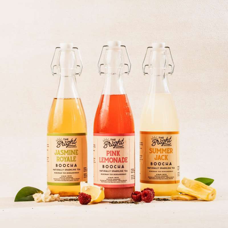 Jual Kombucha Teh Fermentasi The Bright Brewers Bundle 3 Botol 500 Ml ...