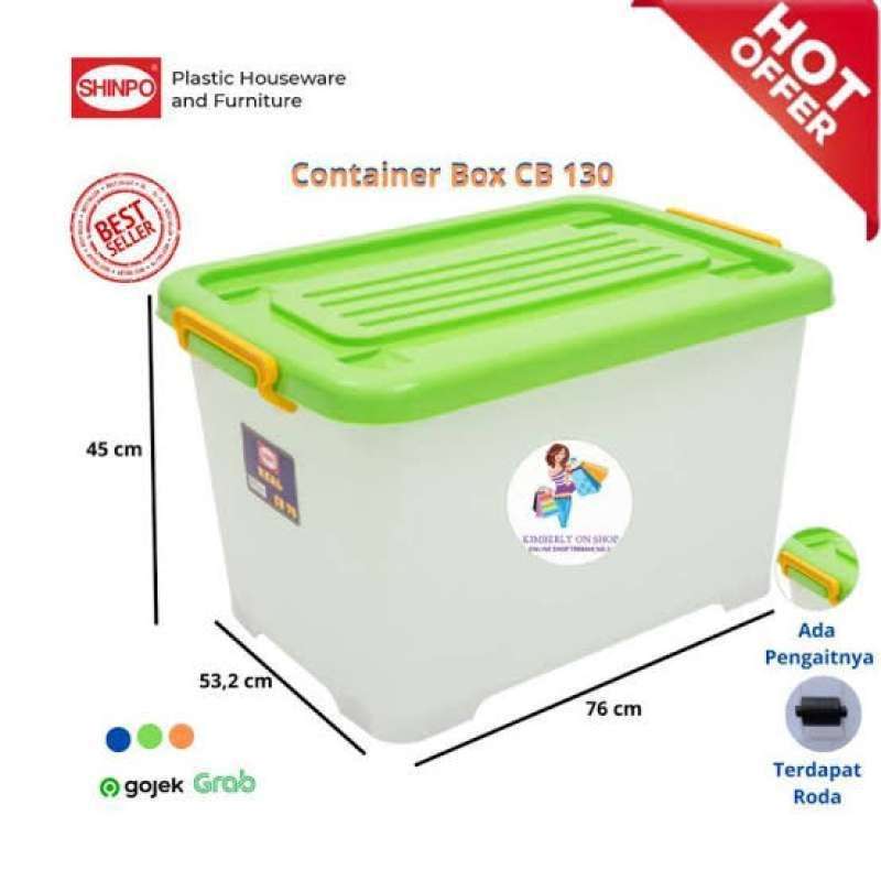 Promo Container Box Shinpo 130l Cb 130 Kontainer Box Kotak Penyimpanan ...