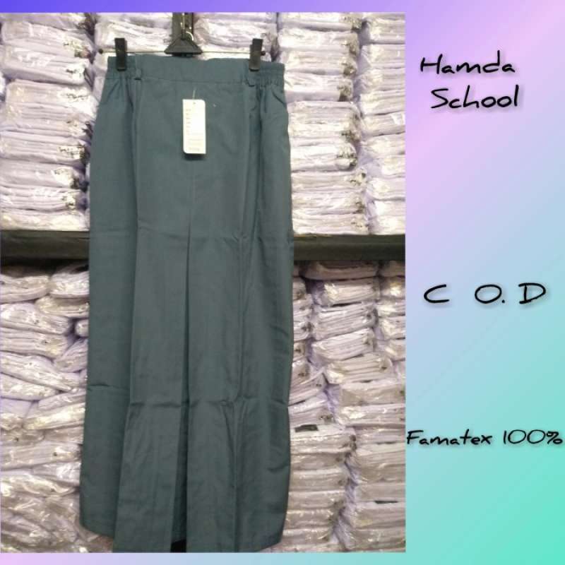 Promo Rok Span Panjang Sma Abu Seragam Sekolah Diskon 23% Di Seller ...