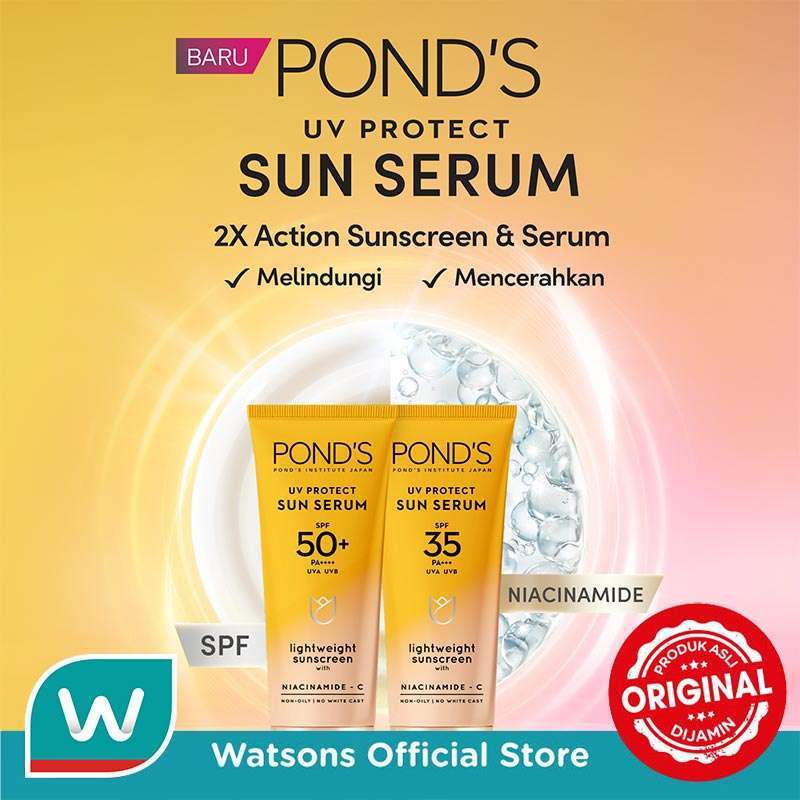 Jual Ponds Uv Protect Sun Serum Spf50+ 30g Di Seller Watsons Official Store - Warehouse Watsons ...