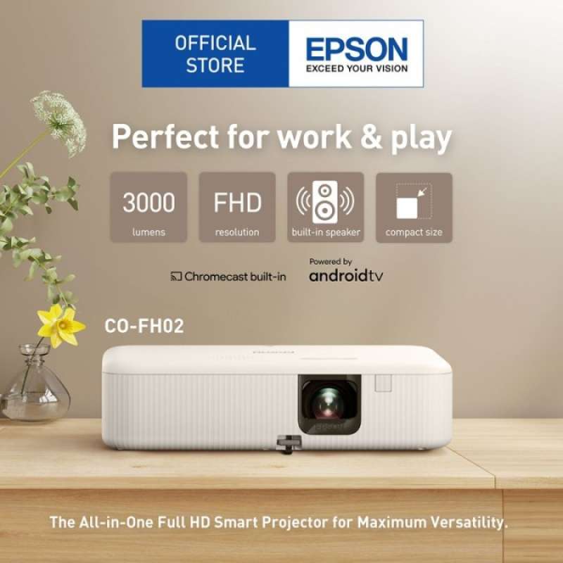 Promo Projector Epson Co-fh02 Full-hd 3000 Lumens Android Tv Diskon 33% ...