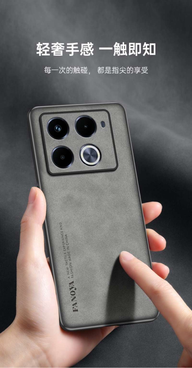 Promo Casing Infinix Note 40 Note 40 Pro Premium Leather Fanoya - Black ...