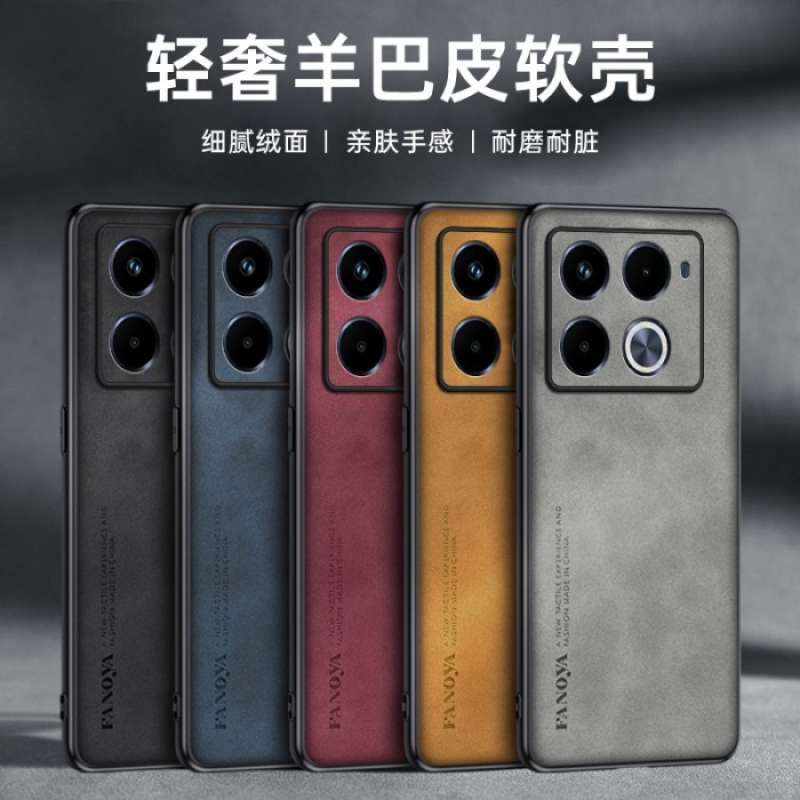 Promo Casing Infinix Note 40 Note 40 Pro Premium Leather Fanoya - Black ...