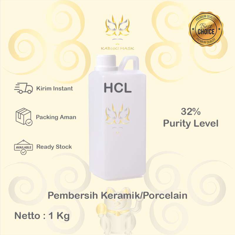 Jual Hcl 32% 1 Kg/ Cairan Pembersih Kerak Keramik 1 Kg/ Porcelain 1 Kg/ Cairan Hcl 1 Kg - Pack ...