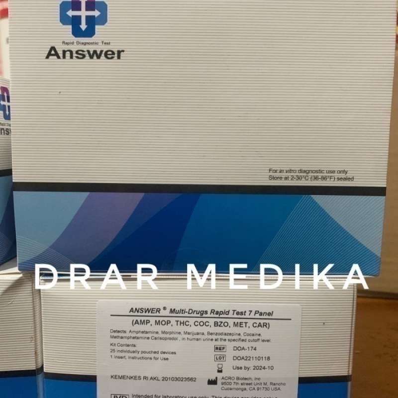 Promo Alat Tes Strip Cek Narkoba- 7 Parameter Ket / Drug Tes Isi 25 Tes ...