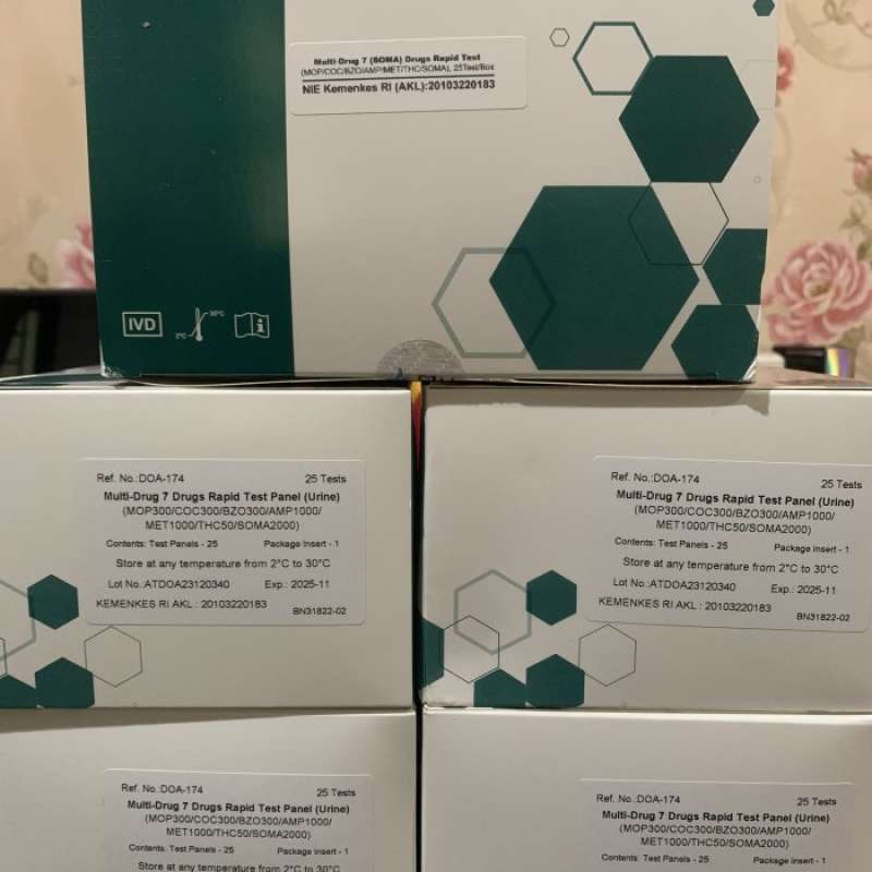 Promo Alat Tes Strip Cek Narkoba- 7 Parameter Ket / Drug Tes Isi 25 Tes ...