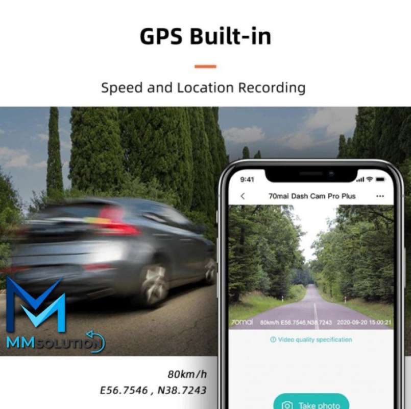 Promo 70mai Dash Cam Pro Plus A500s 1944p Gps Adas Set (front + Rear Camera) Diskon 48% Di ...