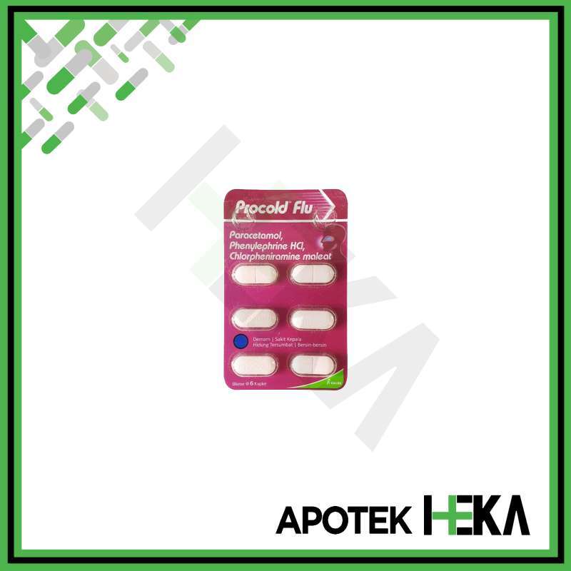 Jual Procold Flu Strip Isi 6 Tablet - Obat Demam Sakit Kepala Bersin Di ...