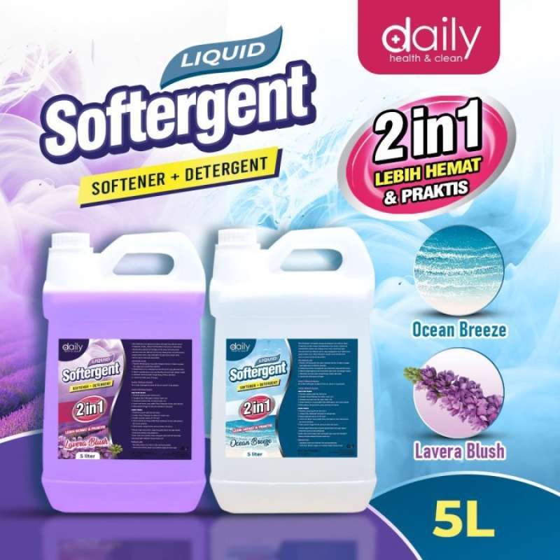 Promo Daily Softergent 2in1 - Deterjen + Softener Laundry 5 Liter ...