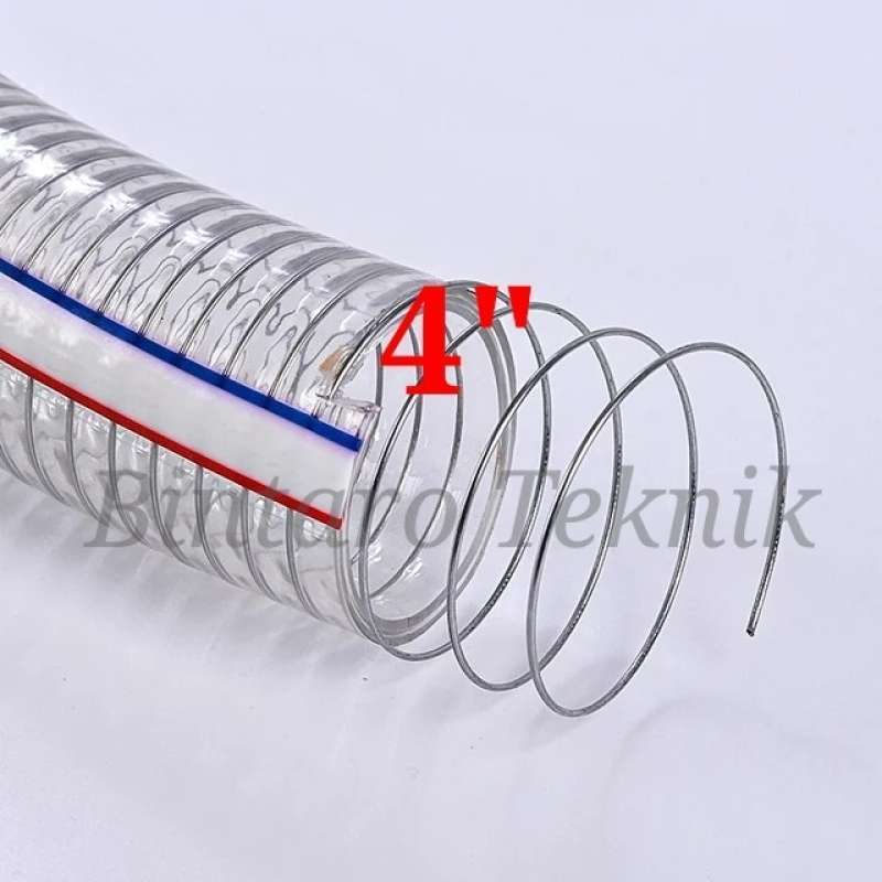 Promo Spring Hose 4 Selang Bening Kawat Spiral Pvc Steel Wire Hose 4 ...