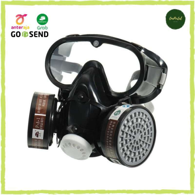 Promo Masker Gas Respirator Full Face Anti-dust Chemical Diskon 23% Di ...
