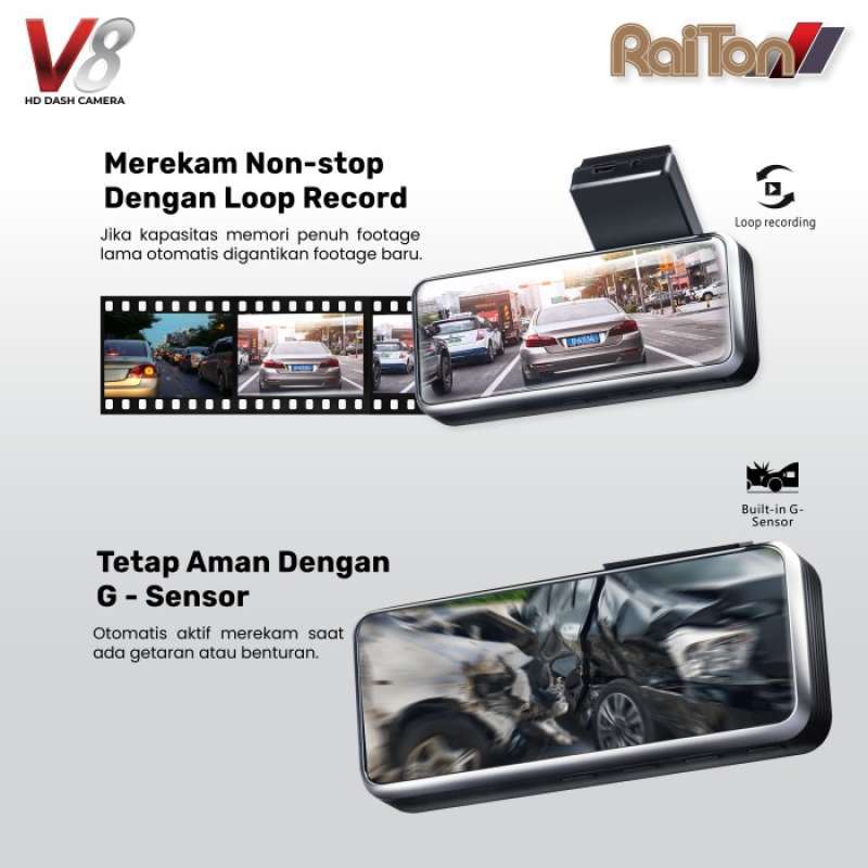 Promo Raiton Dashcam Cctv Mobil Wifi Perekaman Loop Pengawas Parkir 24 ...