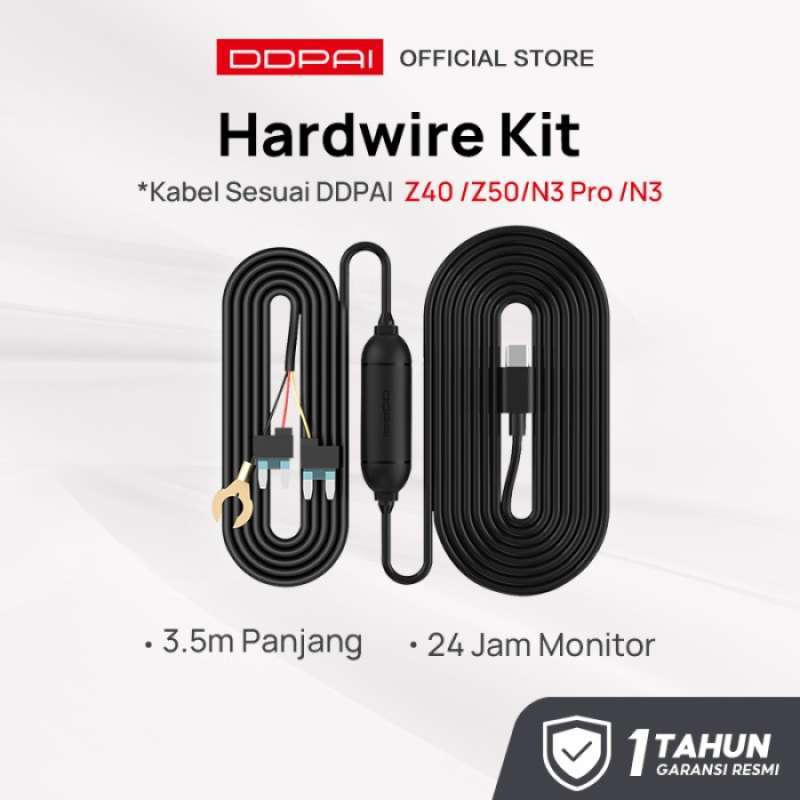 Promo Ddpai Dashcam N3/mini/z40/n3pro Gps Cable For 24 Hours Parking Monitor - N3/n3pro/z40/50 ...