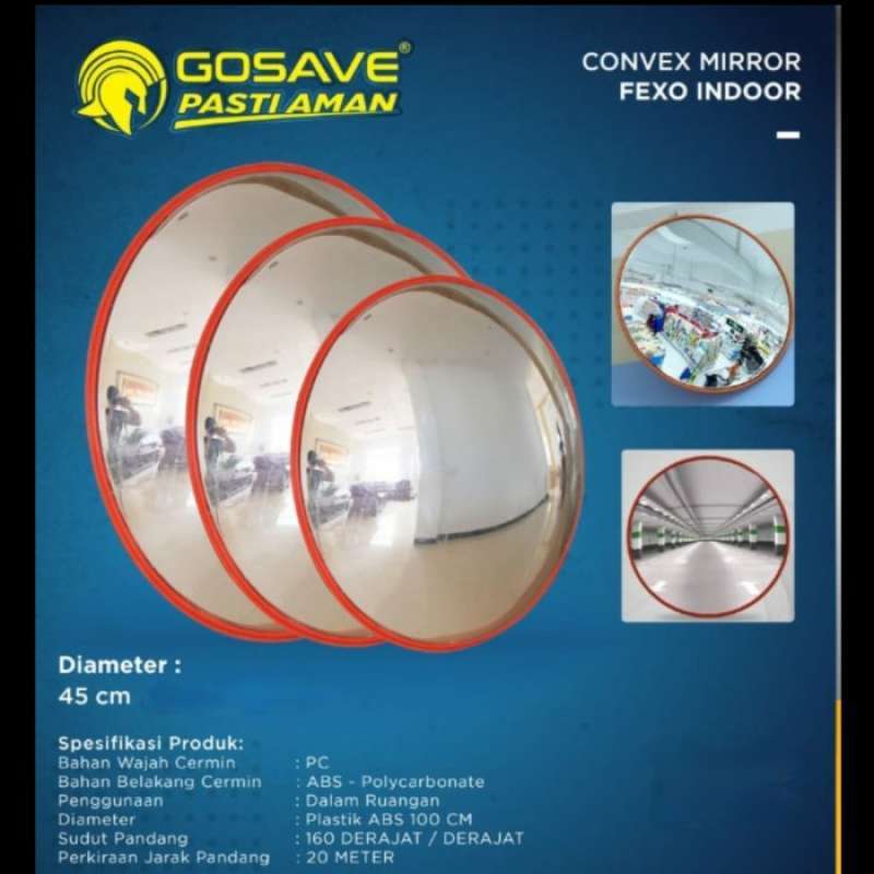 Promo Convex 45 Cm Indoor Kaca Cembung Jalan Tikungan Gosave Diskon 23% ...