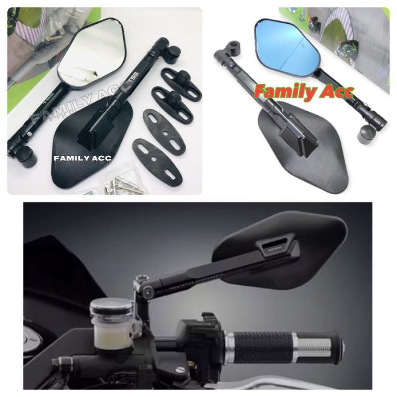 Promo Spion Tomok Oktagon Model Rizoma Ellise Aluminium Motor Universal ...