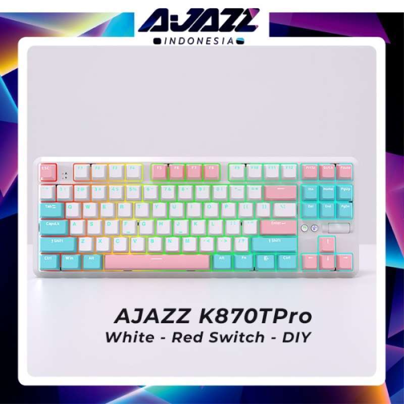 Promo 100% Produk Ori Ajazz K870t Pro Tkl Mechanical Keyboard Three-mode Rgb Diskon 23% Di ...