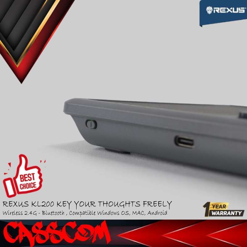 Jual Rexus Keyboard Office Kl200 Touchpad Dual Mode Bluetooth Wireless ...