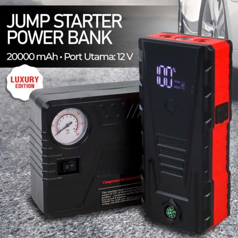 Promo Jumper Jamper Aki Accu Mobil Diesel Starter 20000mah Power Bank ...