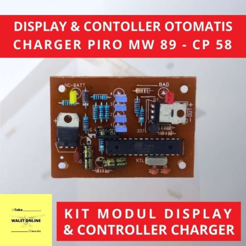 Promo Kit Modul Display & Controller Charger Aki Otomatis Piro Mw 89 Cp ...