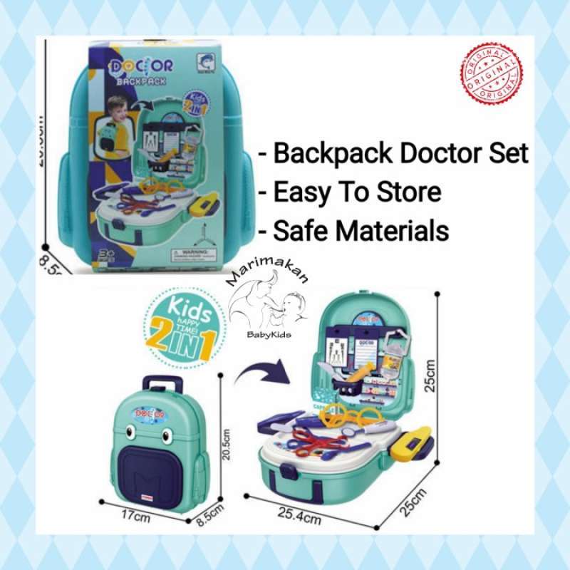Promo Mainan Dokter-dokteran Anak Backpack Doctor Set Pretend Play ...