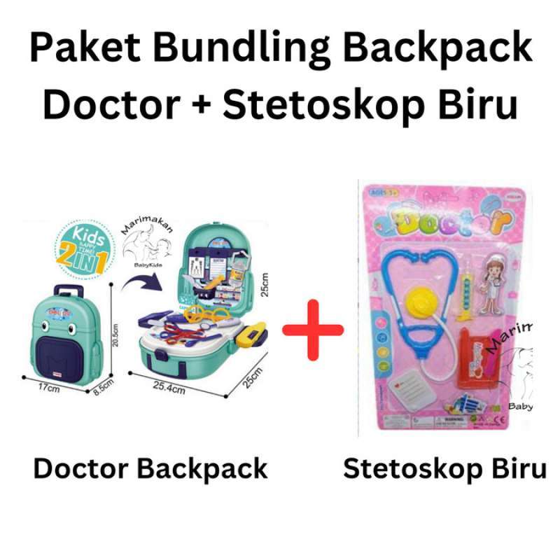 Promo Mainan Dokter-dokteran Anak Backpack Doctor Set Pretend Play ...