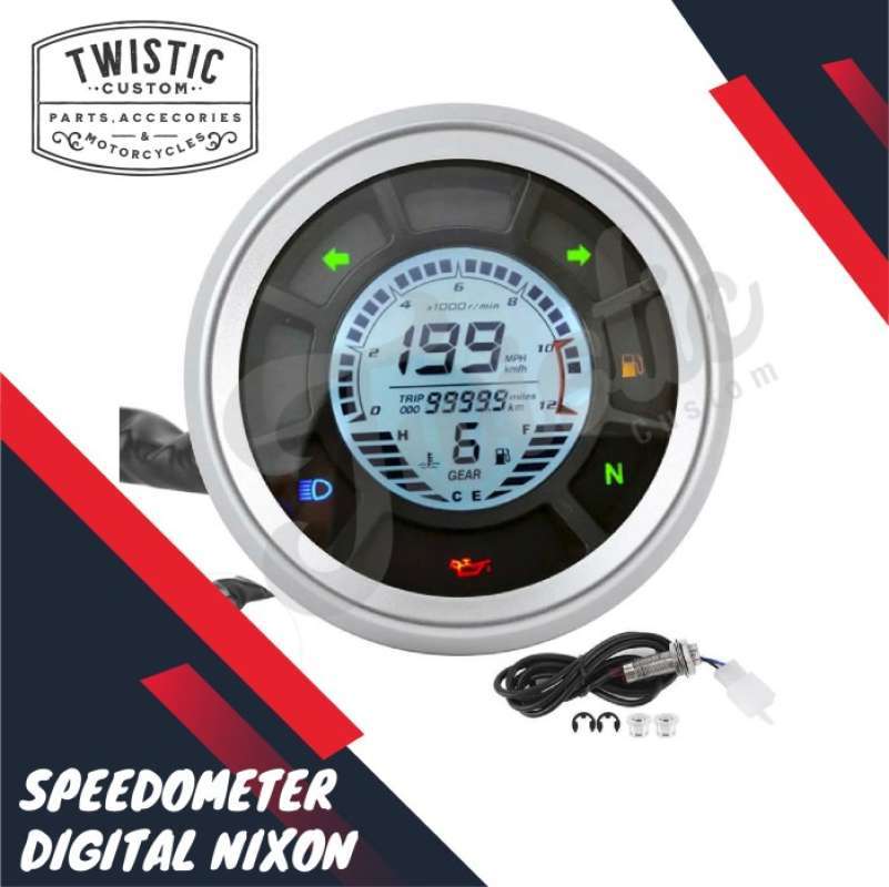 Promo Speedometer Digital Nixon Motor Custom Universal Scrambler ...